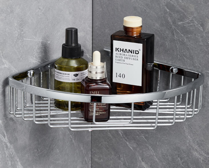 Bathroom Stainless Steel Wall Hanging Triangular Storage Baskets Shower ...